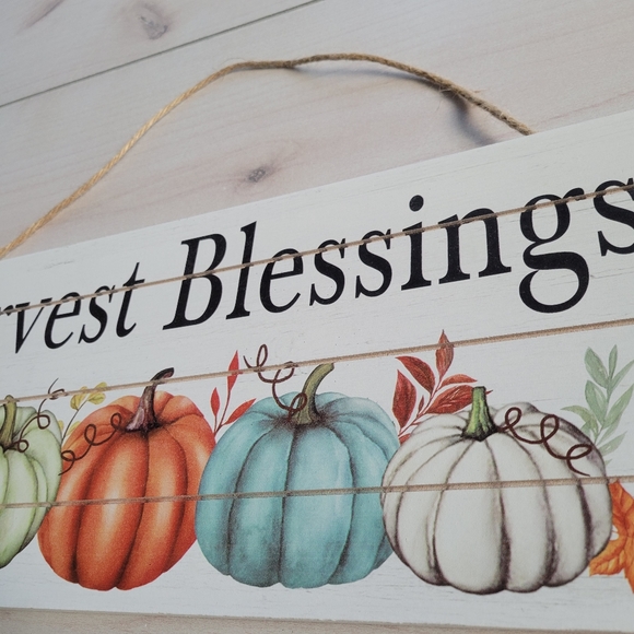 Wall Decor | Nwt Harvest Blessing Wall Hanging Sign Fall Decor | Poshmark